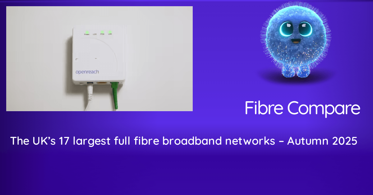 The UK’s 17 largest full fibre broadband networks – Autumn 2025 | Fibre ...
